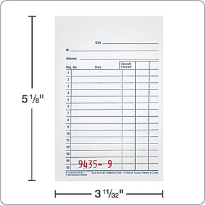 General Purpose Sales Book, Carbonless, Pack of 10 (DC3510)