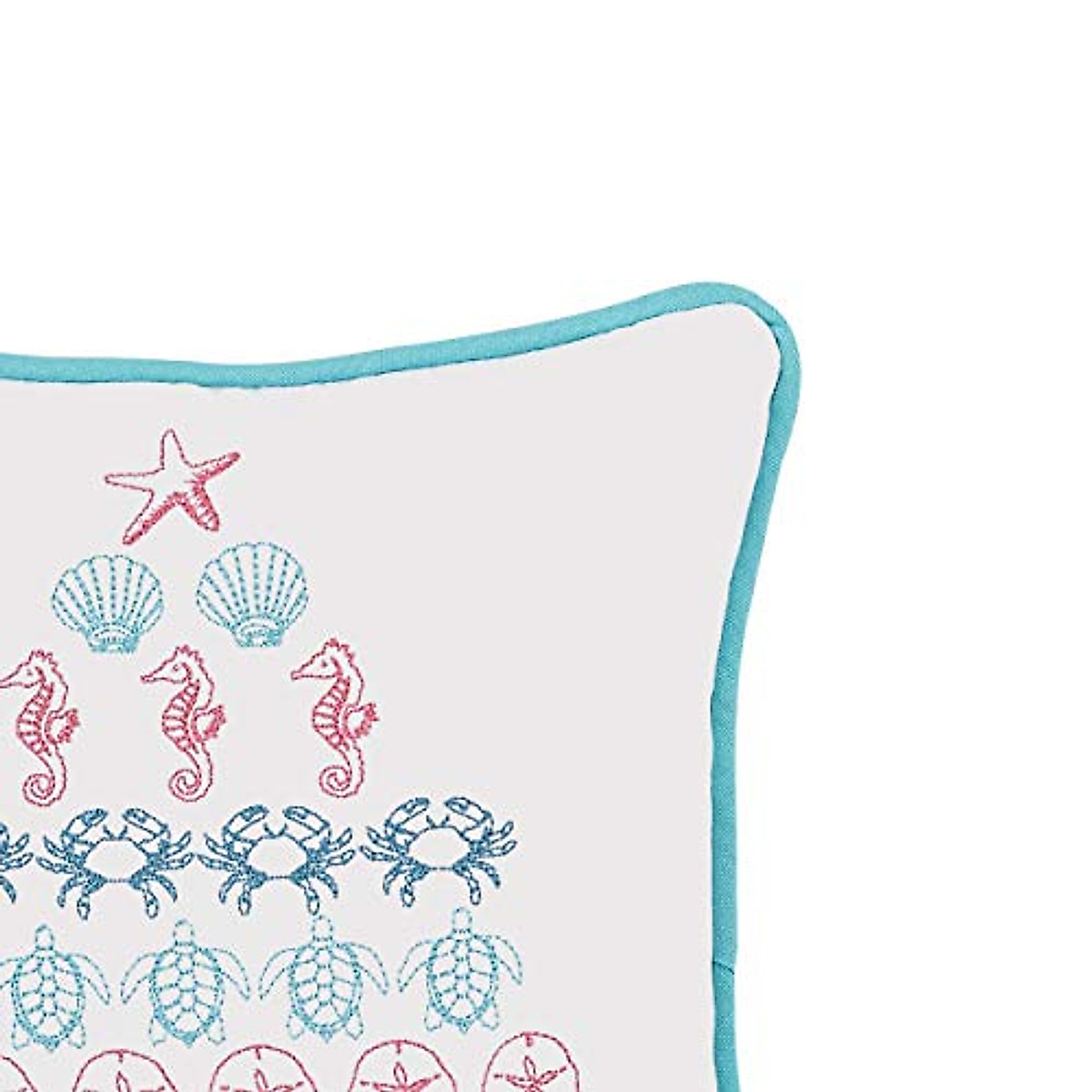 C&F Home Coastal Tree Pillow Holiday Xmas Winter Gift Present Embroidered Saying Christmas Decor Decoration Accent Pillow 10 x 10 White