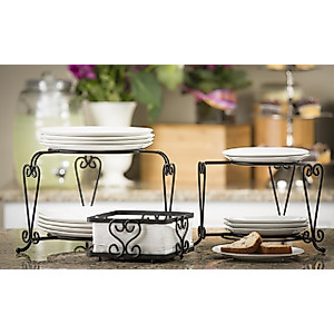 Tablecraft Farmhouse Collection 3-Piece Stackable Buffet Server ,, Black