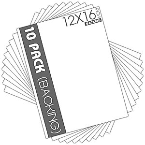 Mat Board Center, 10 Pack 12x16 White Backing Boards, Cardboard for Arts, Prints, Frames, Photos and More