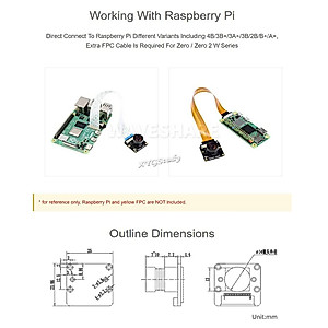 OV9281-110 1MP Mono Camera Supports Raspberry Pi 4B /3B+ /3A+ /Zero/Zero 2 W and CM3/3+/4 with Global Shutter More Clear Imaging @XYGStudy