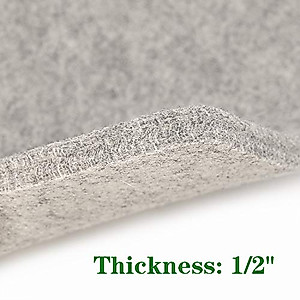 17''x13.5'' Wool Pressing Mat for Quilting, 100% Wool from New Zealand, Portable Felted Wool Ironing Mat with a Silicon Iron Rest Pad