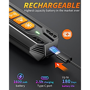 eladyne Ultrasonic Dog Bark Deterrent Devices, Anti Bark Dog Training & Behavior aids-3X Sonic Emitters 4 Modes 50ft Range Control－Barking Silencer Indoor & Outdoor, Rechargeable