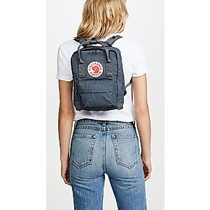Fjallraven Women's Kanken Mini Backpack, Graphite, Blue, One Size