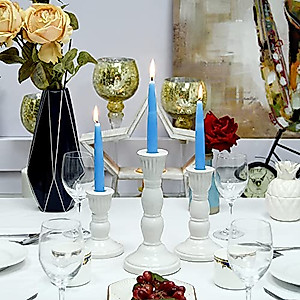 Zest Candle 12-Piece Taper Candles, 6-Inch, Light Blue