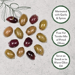 Roland Foods Pitted Greek Country Olive Mix, Specialty Imported Food, 4 Lb 6 Oz Jar