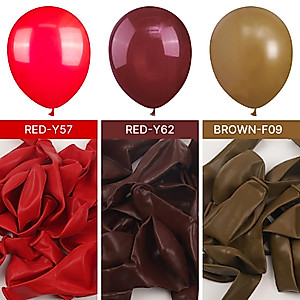 PartyWoo Burgundy Balloons, 85 pcs Wine Red Balloons Different Sizes Pack of 18 Inch 12 Inch 10 Inch 5 Inch Maroon Balloons for Balloon Garland or Balloon Arch as Birthday Party Decorations, Red-Y62