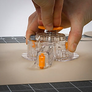 Fiskars 193800-1001 Paper Circle Cutter with 3 Replacement Blades, Orange