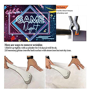 Glow Neon Photo Background for Game On Birthday Party Decor 7x5ft Game Night Theme Photography Backdrops Sleepover Slumber Prom Gaming Party Cake Table Decor Photobooth Banner