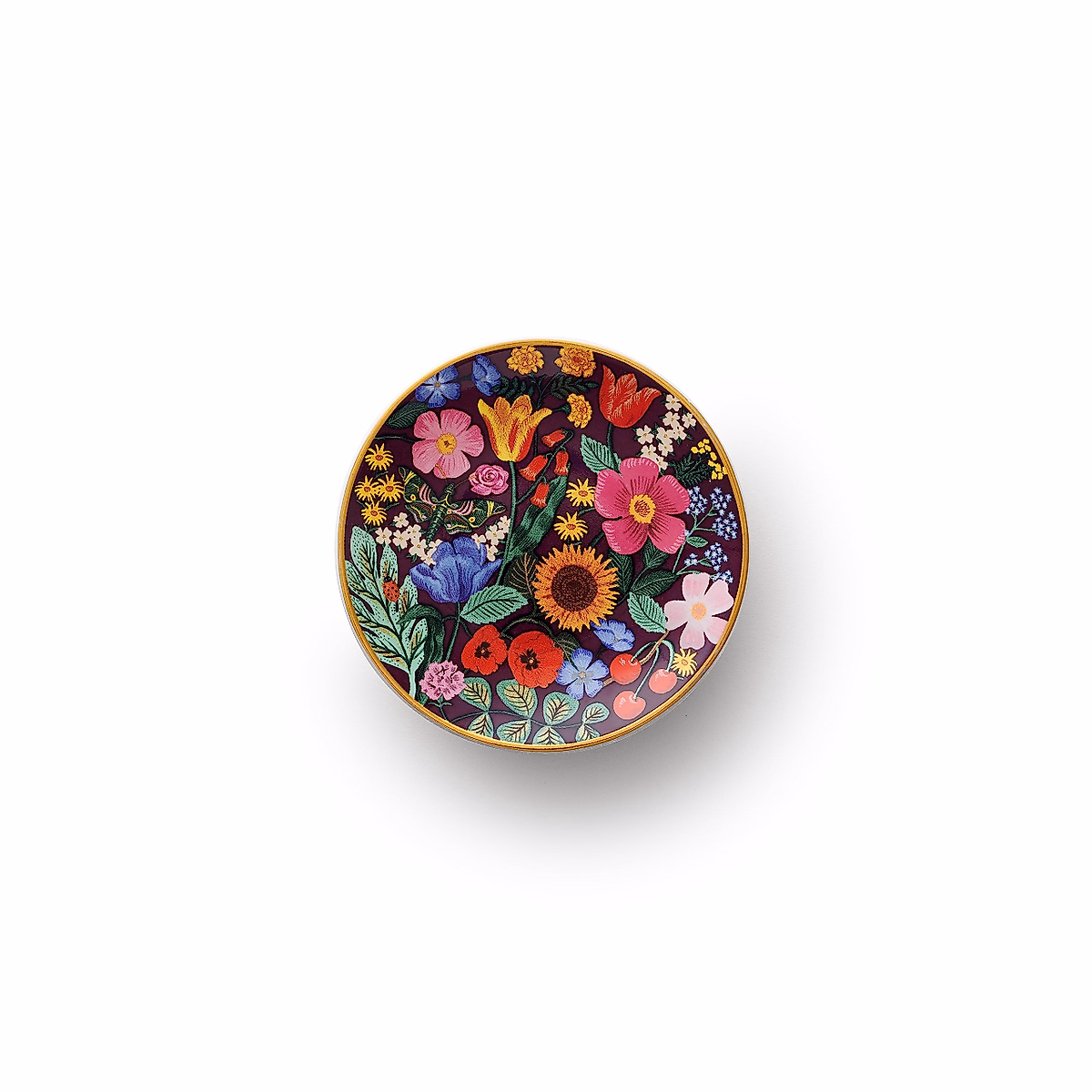 RIFLE PAPER CO. Blossom Ring Dish, Protect Your Trinkets and Jewelry, Minimize Loss, Organize Desk, Small Item Security, Keep Valuables Safe and Visible, Cute and Fashionable