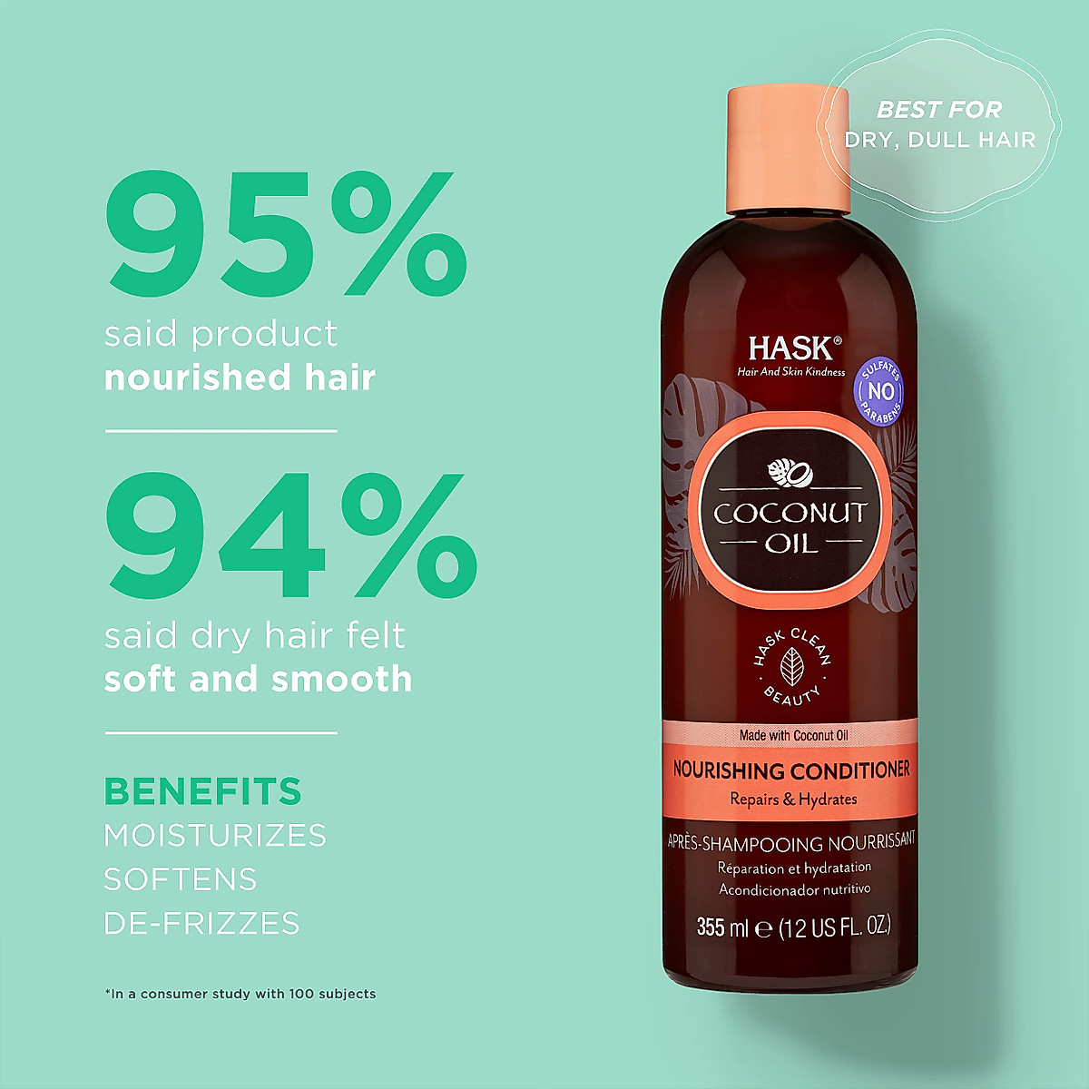 HASK Monoi Oil Nourishing Conditioner, 12 Fl Oz