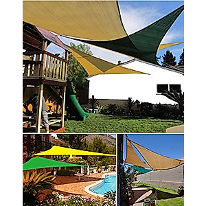 MeGaLuv Sun Shade Sail Outdoor Waterproof Right Triangle 5X5X7ft Canopy Sail Shade UV Protection for Garden Patio Block with Rope Shade Sail Kit White