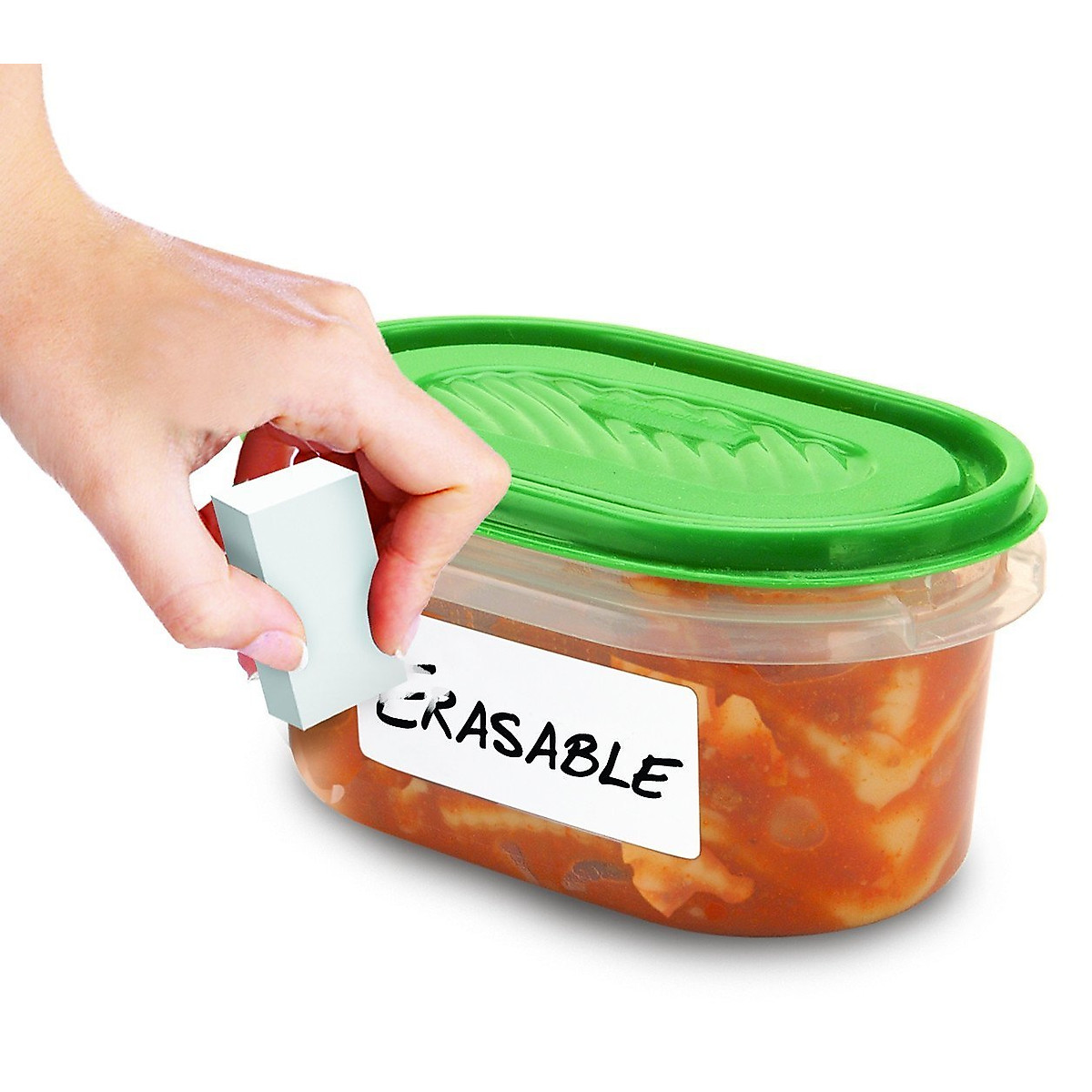 Jokari Label Erasable Food Labels with Markers, 70 Assorted Labels