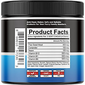 Natural Flea and Tick Prevention for Dogs - Dog Flea and Tick Treatment Chewable - Safe Flea Treatment Dogs of All Breeds & Ages - Flea Chews for Dogs - Flea Pills for Dogs for Dog Flea & Tick Control