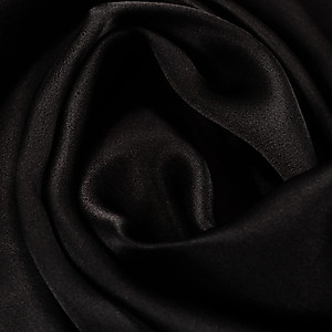100% Pure Mulberry Silk Scarf for Women 21"Square Satin Head Hair Neck Scarves Luxury Small Lightweight Black Neckerchief