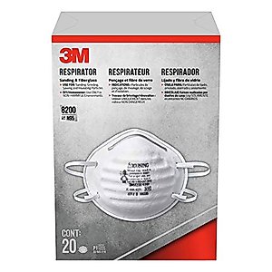 3M Safety -A Sanding and Fiberglass Respirator, 20-Pack