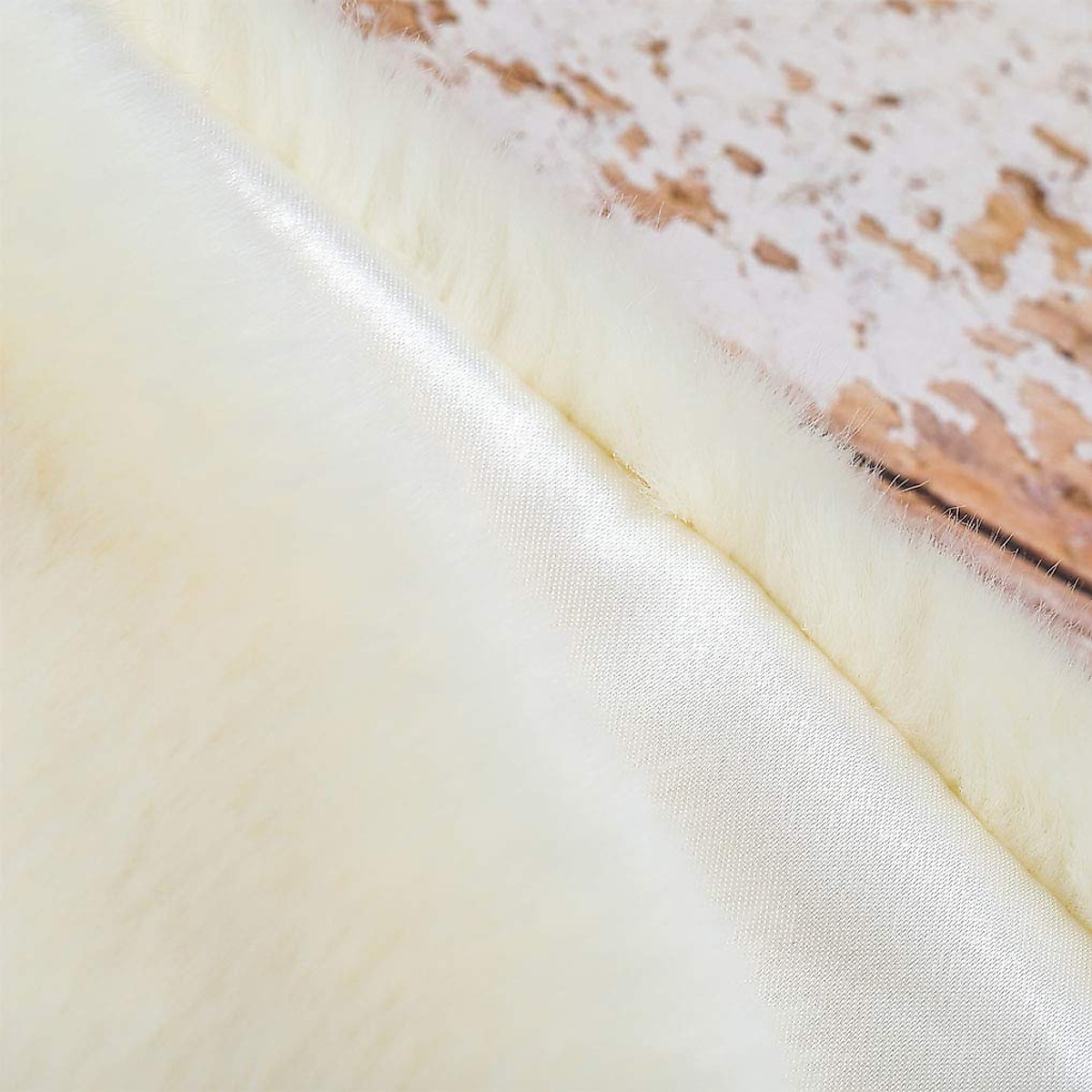 CanB Women's 1920s Faux Fur Shawl Bridal Wedding Fur Wraps and Bolero Shrug Faux Mink Stole for Women (White)