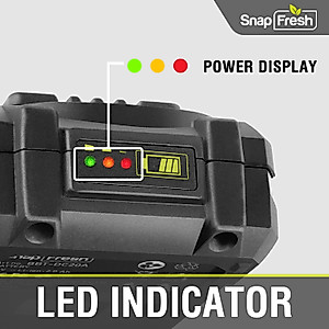 SnapFresh 20V 2.0Ah Li-ion Battery, (Not Works with Other Brands), Lithium-Ion Battery Support Fast Charging(BBT-DC20A)