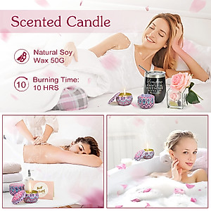 Birthday Gifts for Women, Christmas Gifts for Friends Gifts for Her Girlfriend Sister Mom Unique Gifts Box Insulated Tumbler Scented Candle StainlessSteel 12OZ