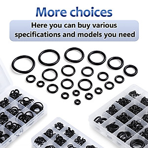 Gelisen 220Pcs Nitrile Rubber O-Rings Kit Thickness 2.4mm 15 Size Universal NBR Metric Washer Gasket Assortment Set for Automotive Faucet Pressure Plumbing Sealing Repair,Air or Gas Connections