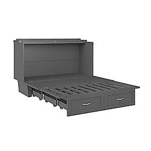 AFI Monroe Murphy Bed Chest with Charging Station, Queen, Grey