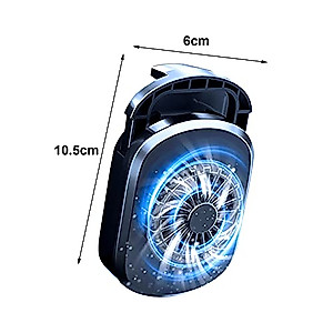 OCUhome Phone Cooler, Semi-Conductor Phone Radiator, SRQ Phone Cooler Lightweight Fast Cooling Super Silent Mini Practical Cellphone Cooling Back Clip for Gaming Phone White Charge