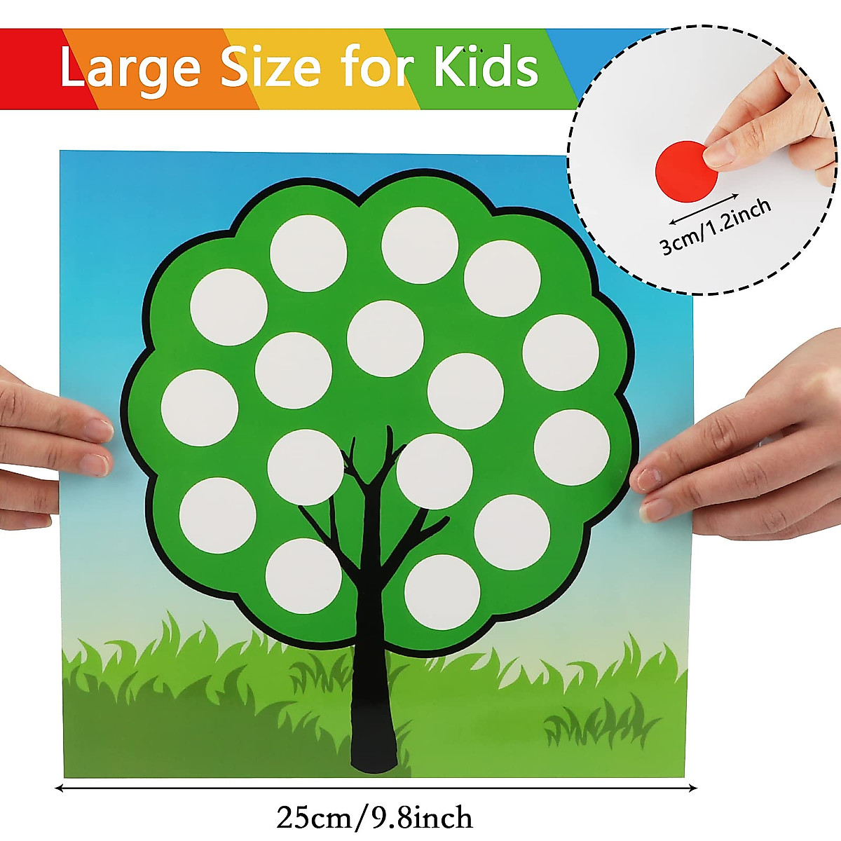 chiazllta Art Activity : Kids Do A Dot Stiker for Learning Educating, Animal Rainbow Dot Page Art Gift for Age 3-7 Girls Boys Toddlers Preschool Kindergarten