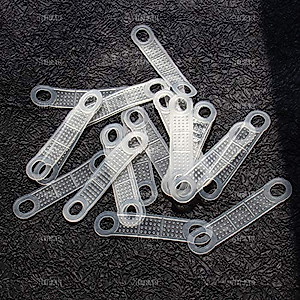 AUEAR, 100 Pack Clear Non-Slip Rubber Clothes Hanger Grips Clothing Hanger Strips for Wood Plastic Hangers Home Stores Use