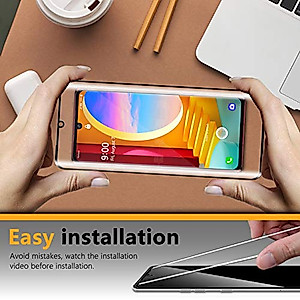 UniqueMe [2 Pack] Screen Protector Compatible for LG Velvet/LG Velvet 5G UW Tempered Glass,3D Full Coverage Film HD [Easy Installation] Edge to Edge Protection