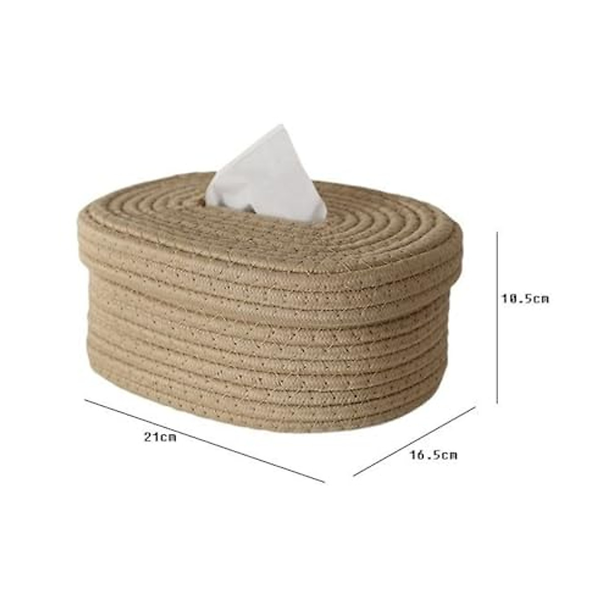 WISELADY Scandinavian Style Tissue Box, Tissue Drawer Box, Simple Rectangular Storage Box for Living Room Table Napkin Organizer (Brown,Medium)
