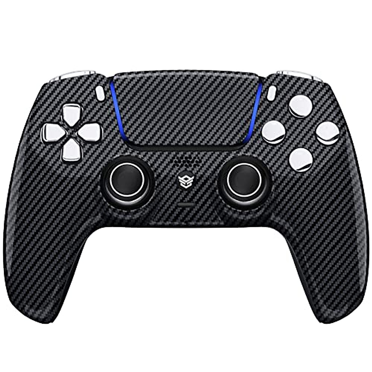 HEXGAMING Rival Controller 2 Remap Paddles & Interchangeable Thumbsticks & Fast Shot Compatible with ps5 Controller Customized Game Controller PC Wireless FPS Gamepad - Carbon Fiber