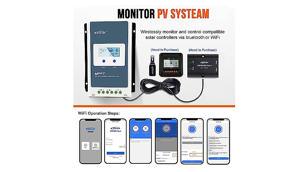 EPEVER MPPT Solar Charge Controller - 30A Efficiency