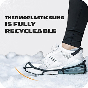 Yaktrax Walk Traction Cleats - 360-Degree Grip on Snow, Ice, & Multi-terrain Surfaces - Elastic Outer Band w/ Easy-On/Off Heel Tab & 1.2mm Zinc-coated Steel Coils - Abrasion & Rust Resistant - Unisex