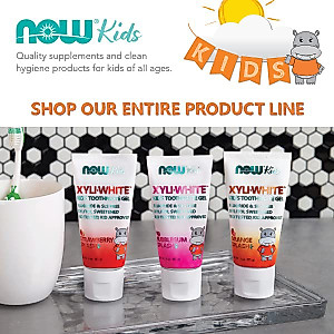 NOW Solutions, Xyliwhite™ Toothpaste Gel for Kids, Orange Splash Flavor, Kid Approved! 3-Ounce, packaging may vary
