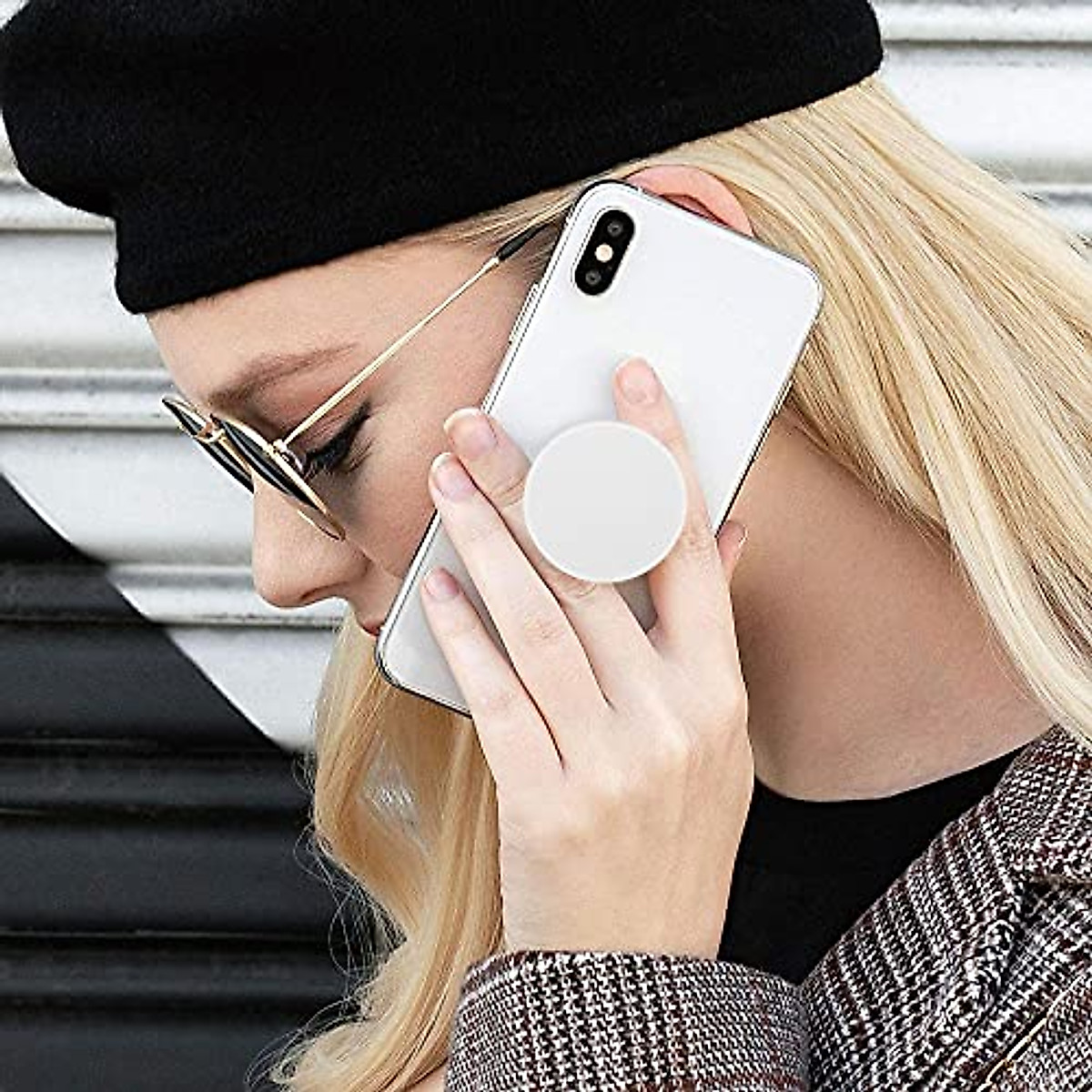 4 Pack/Expanding Phone Mount Grip Holder for Cellphone,Collapsible Stand - Blank White