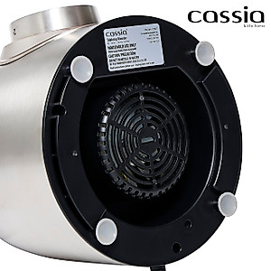 Dynamic Blend: 600W Cassia Countertop Blender with 1.5L Glass Jar - Safety Features, Stainless Steel Housing, and Powerful Performance