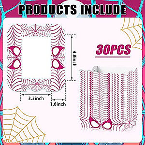 Hbavfihnbg 30 Pack Spider Gril Birthday Party Supplies,Spider Gril Food Tray Spider Party Favors Paper Food Serving Tray Ghost Spider Gril Paper Trays