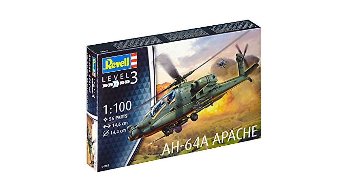 Revell Apache 100 Helicopter Model Kit - 1/100 Scale Model