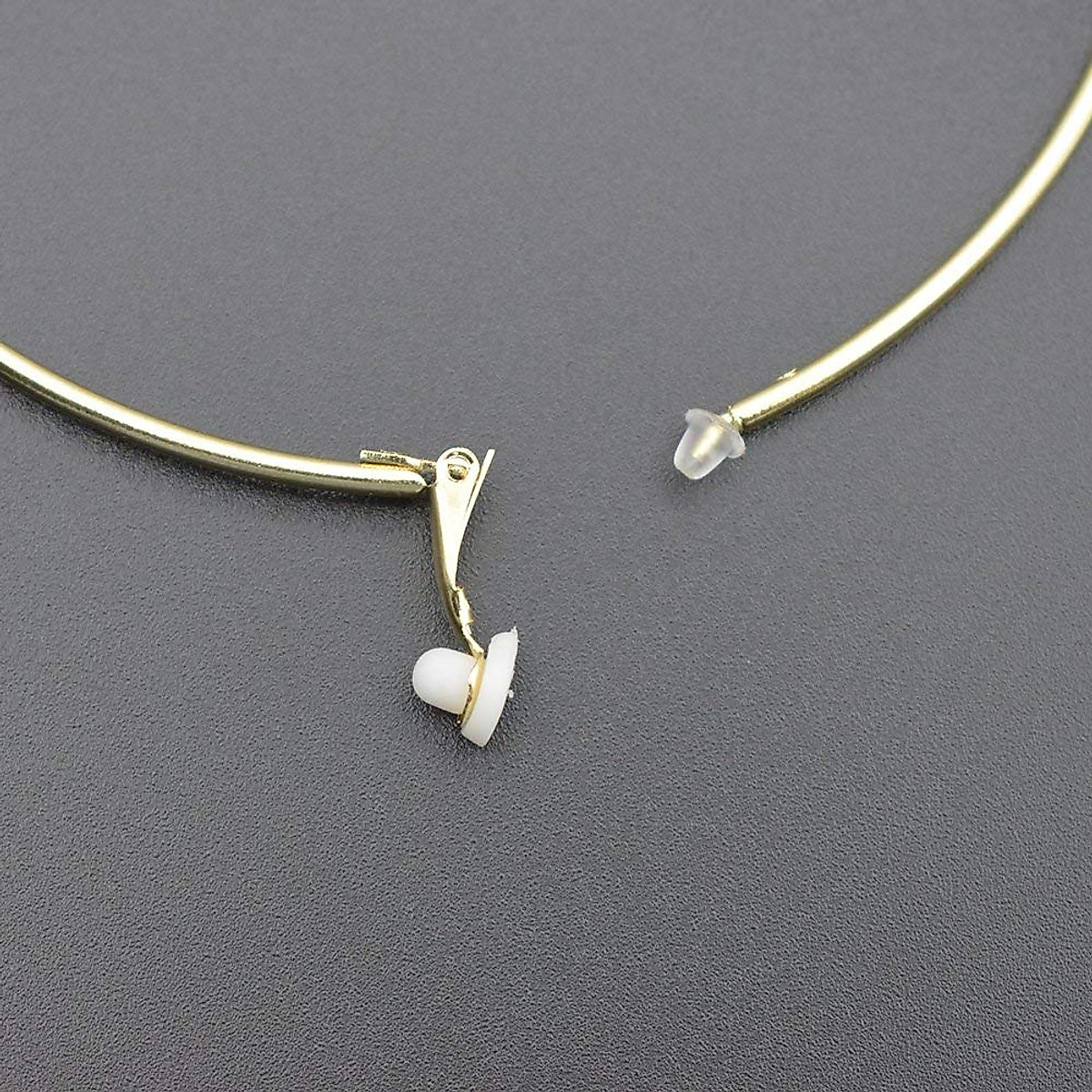 Extra Large Non Pierced Earrings for Women Men - Big Round Circle Clip On Huggie Hoop Earrings Hypoallergenic (Gold, 100)