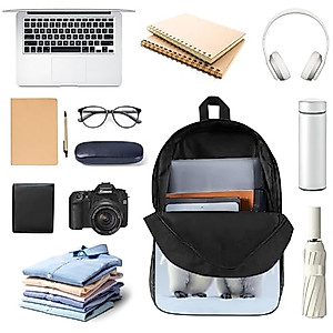 UIACOM Penguin School Backpack Cute Baby Emperor Penguin in Snow Bookbag for Teens Kids Boys Girls, Large 17 inch Elementary Junior High University School Bag, Water Resistant Casual Travel Daypack