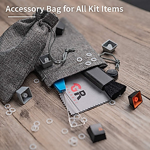 Griarrac Mechanical Keyboard O Ring Switch Dampener with Keycap Puller Remover Brush Accessory Bag, for Cherry MX Kailh Box Gateron 40A-L (150pcs)