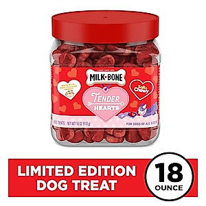Milk-Bone Limited Edition Valentine's Tender Hearts Soft & Chewy Dog Treats, 18 Ounce