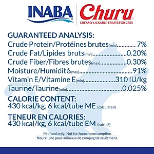 INABA Churu Cat Treats, Grain-Free, Lickable, Squeezable Creamy Purée Cat Treat/Topper with Vitamin E & Taurine, 0.5 Ounces Each, 40 Tubes, Tuna & Seafood Variety Box