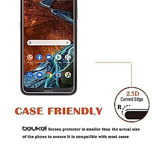 beukei (3 Pack) Compatible for Nokia G300 5G Screen Protector Tempered Glass, (6.52 inch) Touch Sensitive,Case Friendly, 9H Hardness