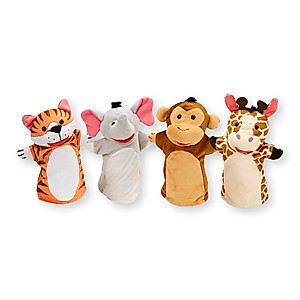 Melissa & Doug Zoo Friends Hand Puppets Puppets and Theaters Themed Puppet Sets 3+ Gift for Boy or Girl