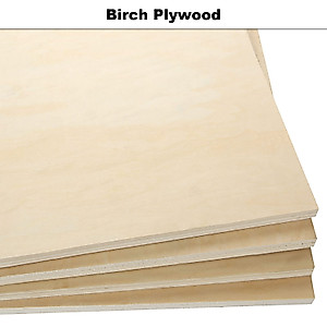 CertBuy 12" x 12" Plywood Board 1/2 Thick, 4 Pack Plywood Squares, Baltic Birch Plywood for Laser Projects, Arts and Crafts, DIY