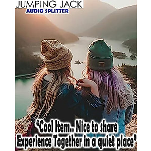 Jumping Jack Audio Splitter Ultimate Sound Experience, 3.5mm Audio Splitter for Headphones - Aux Splitter Connect 2 Headphones, Enhance Music Sharing, Color Vary - Pack of 2