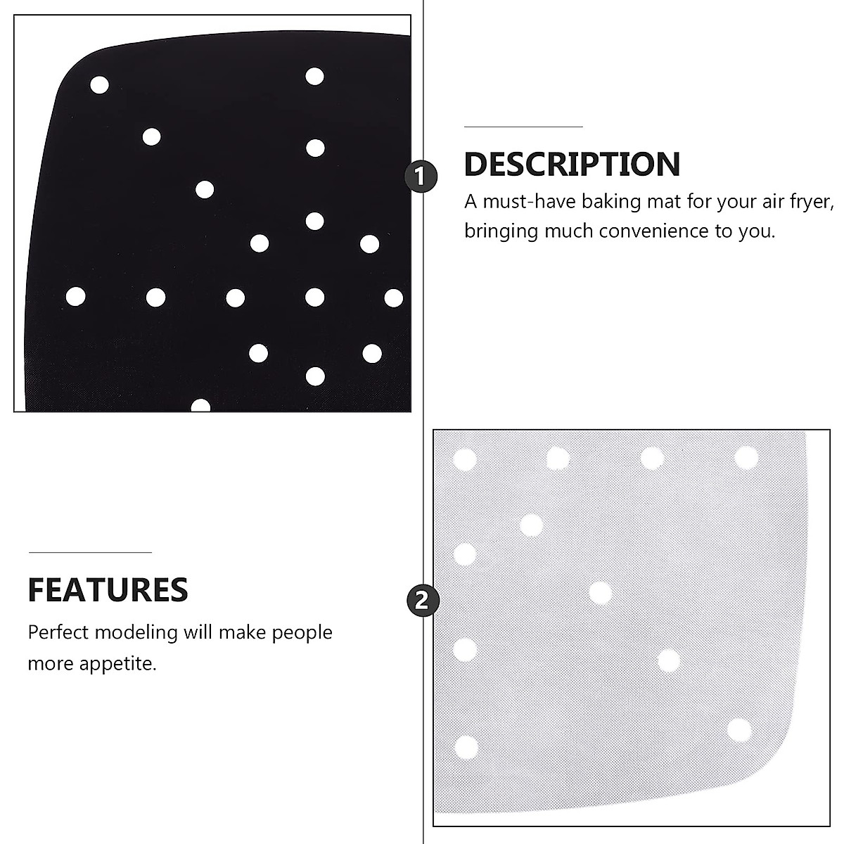 Hemoton 8 Pcs Air Fryer Pad Airfryer Air Fryers Round Steamer Liner Perforated Baking Pad Air Fryer Parchment Oven Steamer Patch Mat for Air Fryer Non-stick Mat Tray