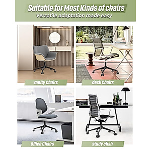 Sytopia 24''(60cm) Office Chair Base Replacement, Heavy Duty Chair Replacement Parts(2400Lbs), Desk Chair Reinforced Metal Leg, Universal Caster and Gas Cylinder Size, Matte Black