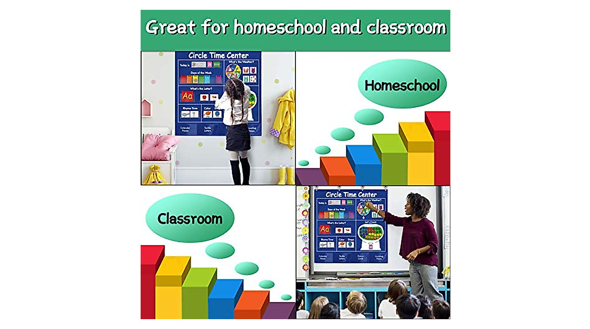 Circle Time Classroom Pocket Chart: Calendar, Weather, Skills